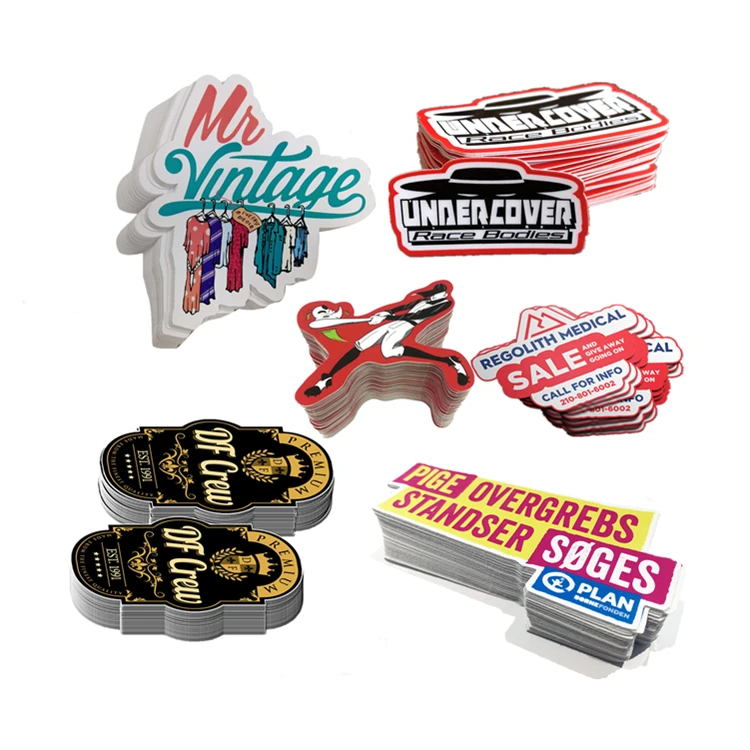 Custom Brand Logo Sticker Waterproof Vinyl Sticker Label Printed Die ...