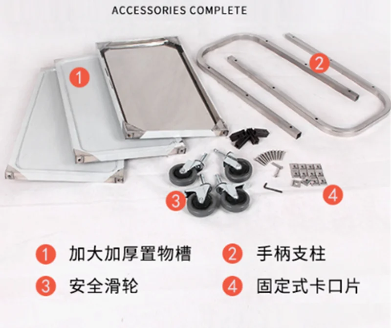 3 Tier Stainless Steel Trolley Cart for Restaurant Service