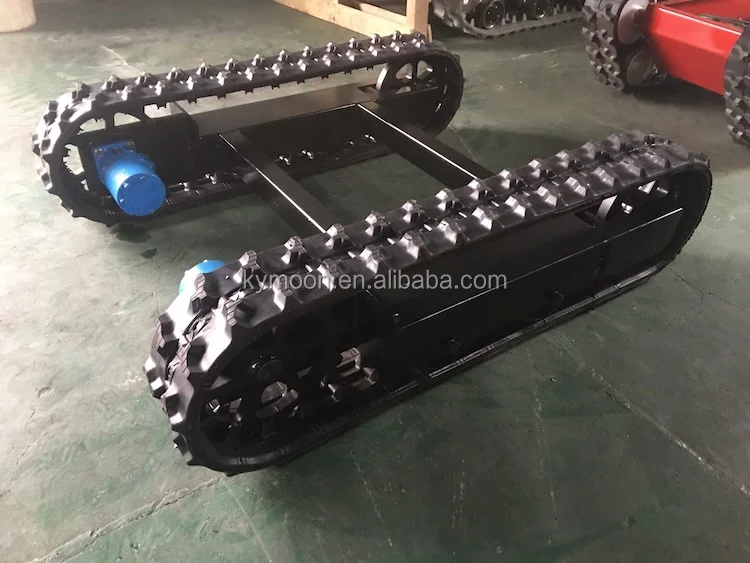 Rubber Tracked Chassis Small Rubber Track Wheeled Robot Rubber Track ...