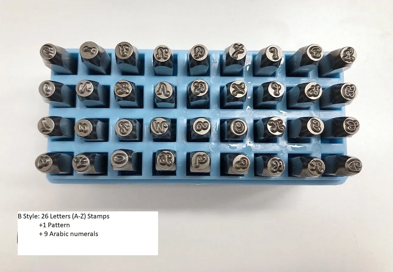 Alphabet and Number Hole Punch Tools for DIY Logo Stamps