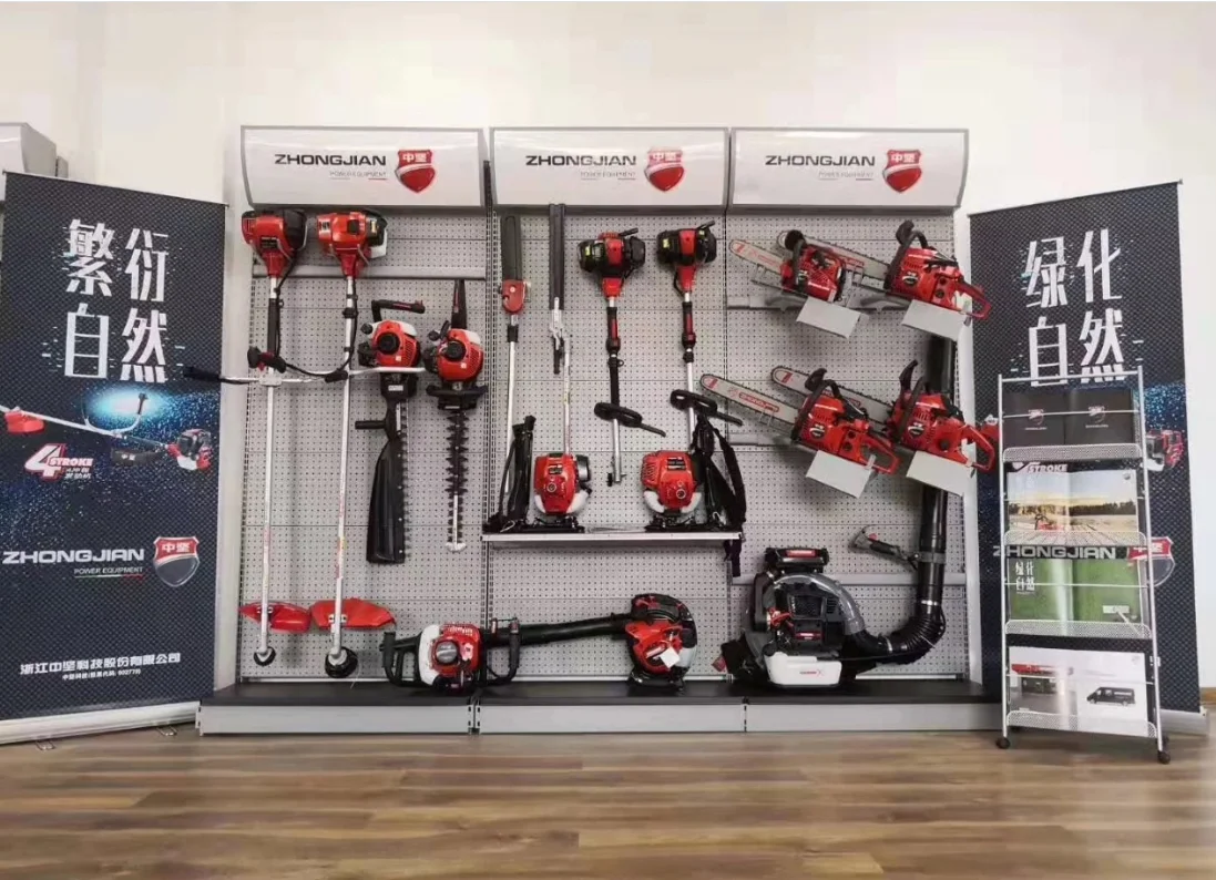 Supermarket Retail Store Hook Display with Wheels Garden Tool Display ...