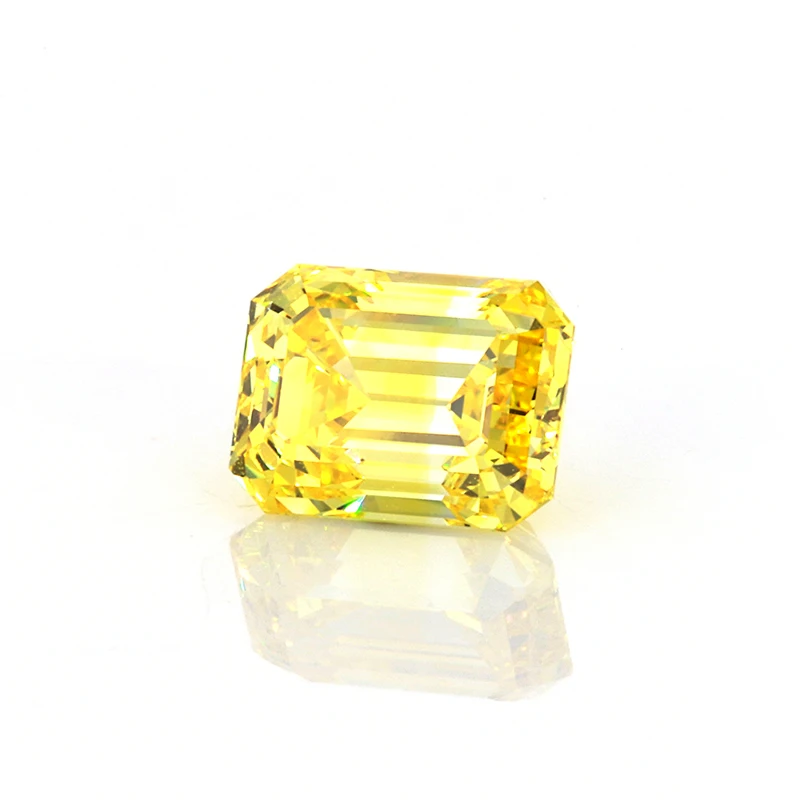 Excellent Cut Fancy Shape Emerald Cut Vivid Yellow Hpht Diamond - Buy ...