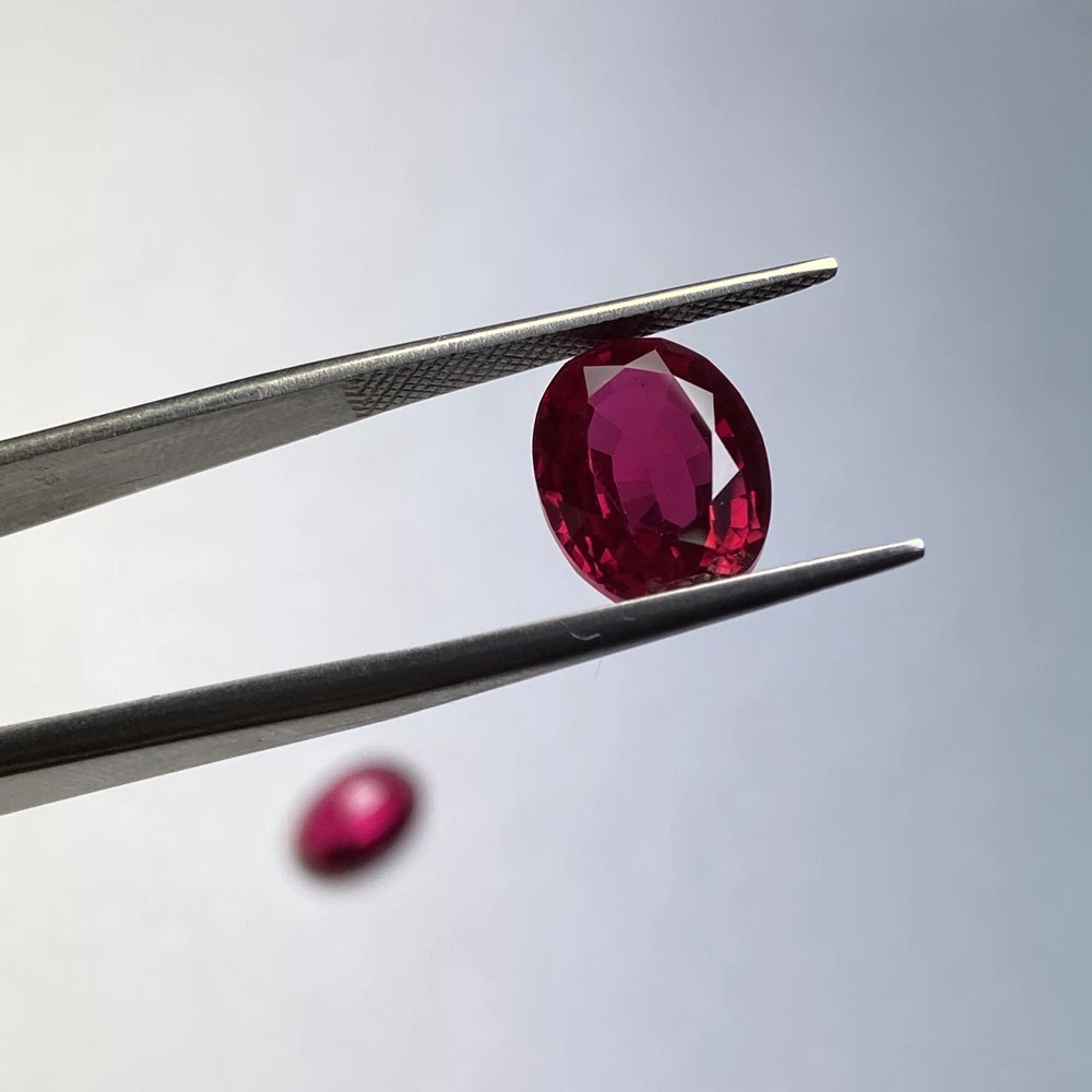 Synthetic Corundum Artificial Ruby Cabochon Gemstones