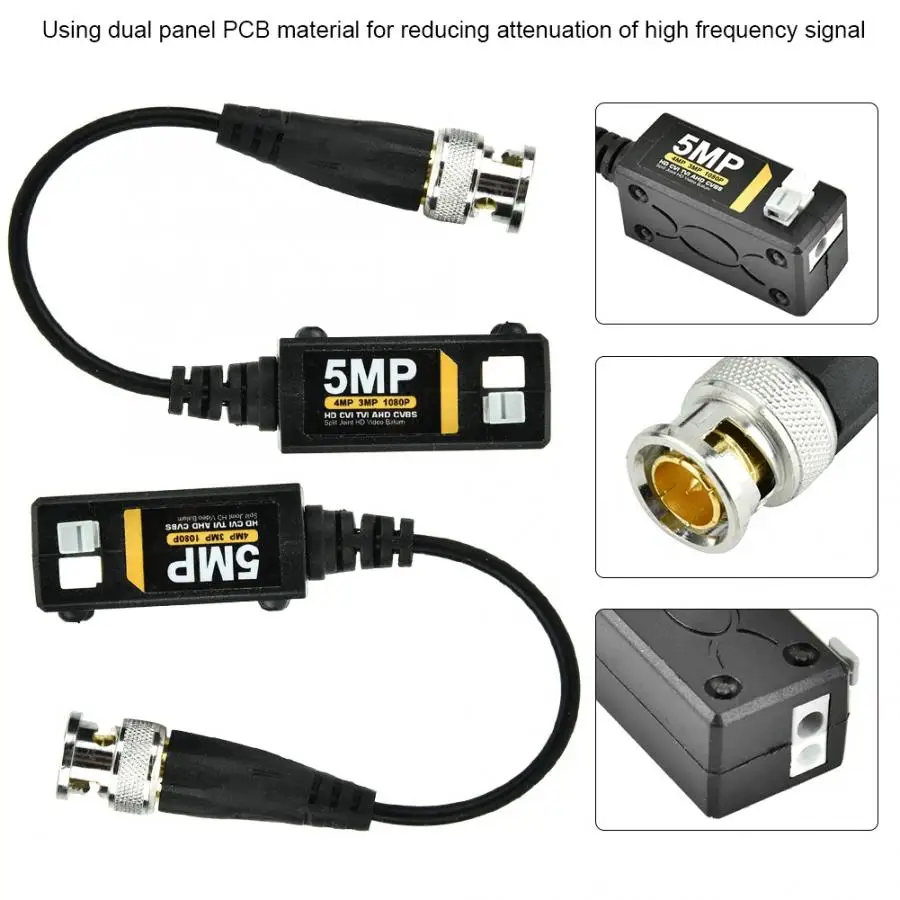1080P 3MP 4MP 5MP video balun de cobre puro core hd cvi ahd tvi CVBS ...