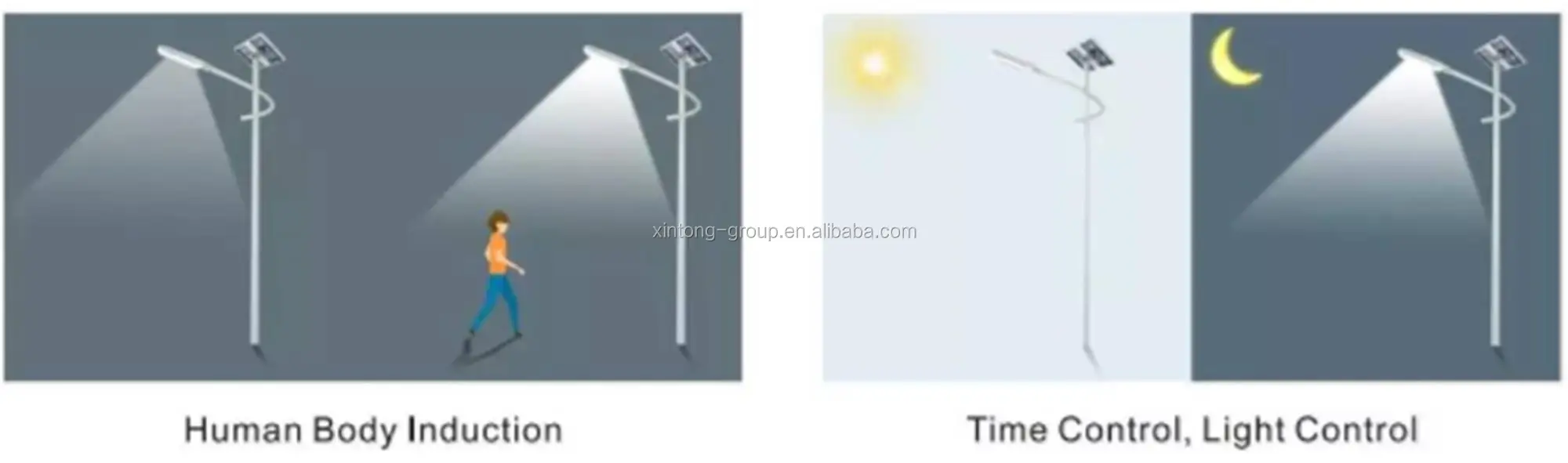 Autocad Drawing Solar Street Light with Pole - XINTONG