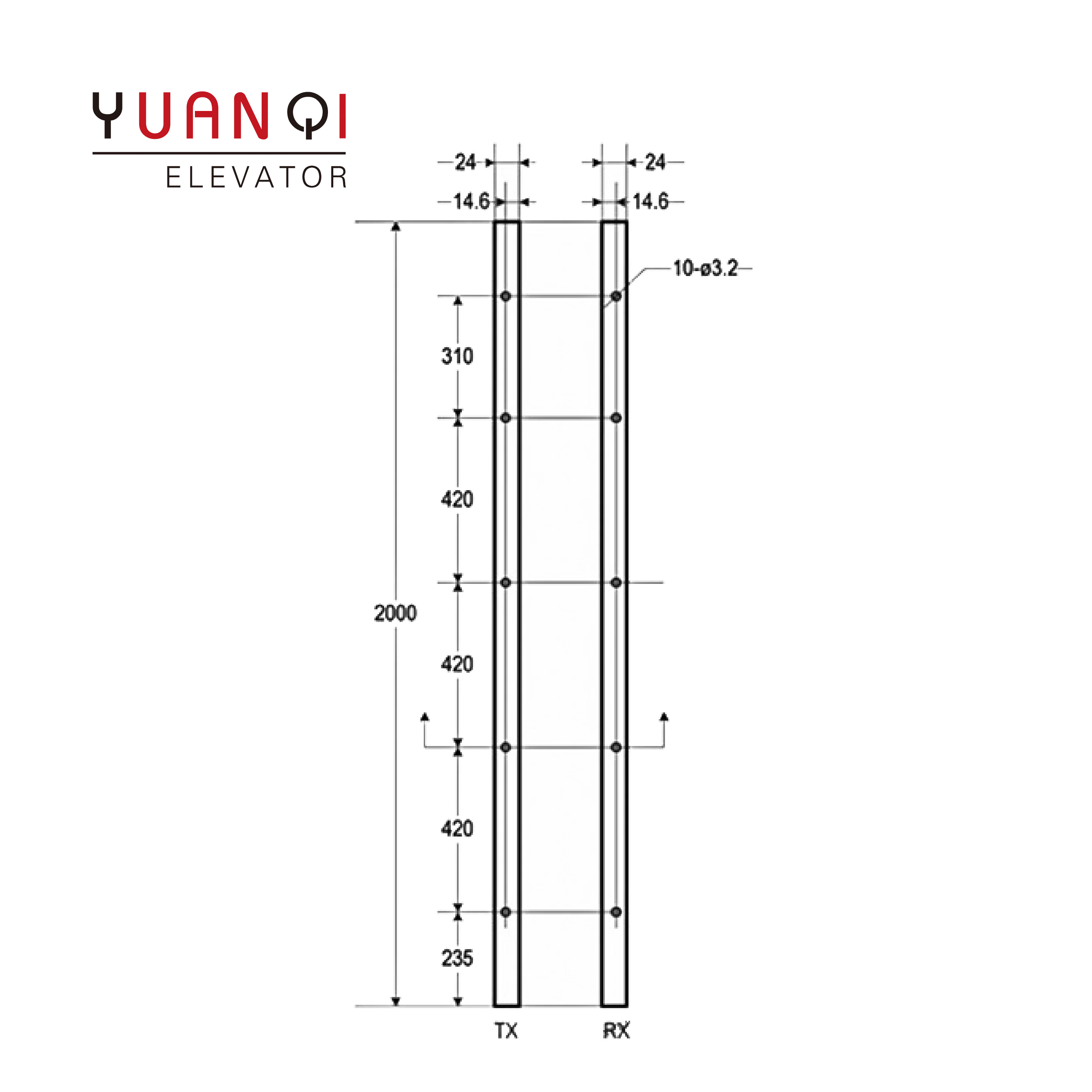 WECO Elevator Door Sensor 917A71-AC220 | Safety Light Curtain for ...