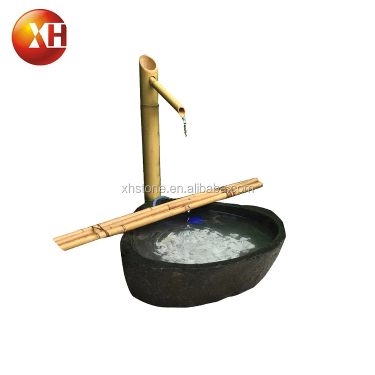 Japanese Courtyard Stone Water Pot Fountain for Garden Decoration ...