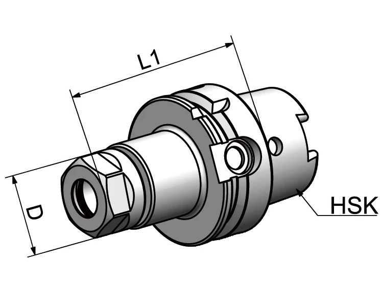 HSK Tool Holders HSK50, HSK63, HSK80, HSK100 - DIN69871 Standard for ...