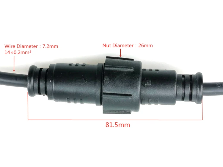 14pin male female plug ip67 waterproof led connector cable wire ...