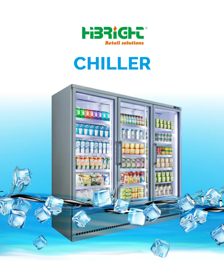 Vertical Refrigerated Cooler Display Case Air Curtain Open Chiller for ...