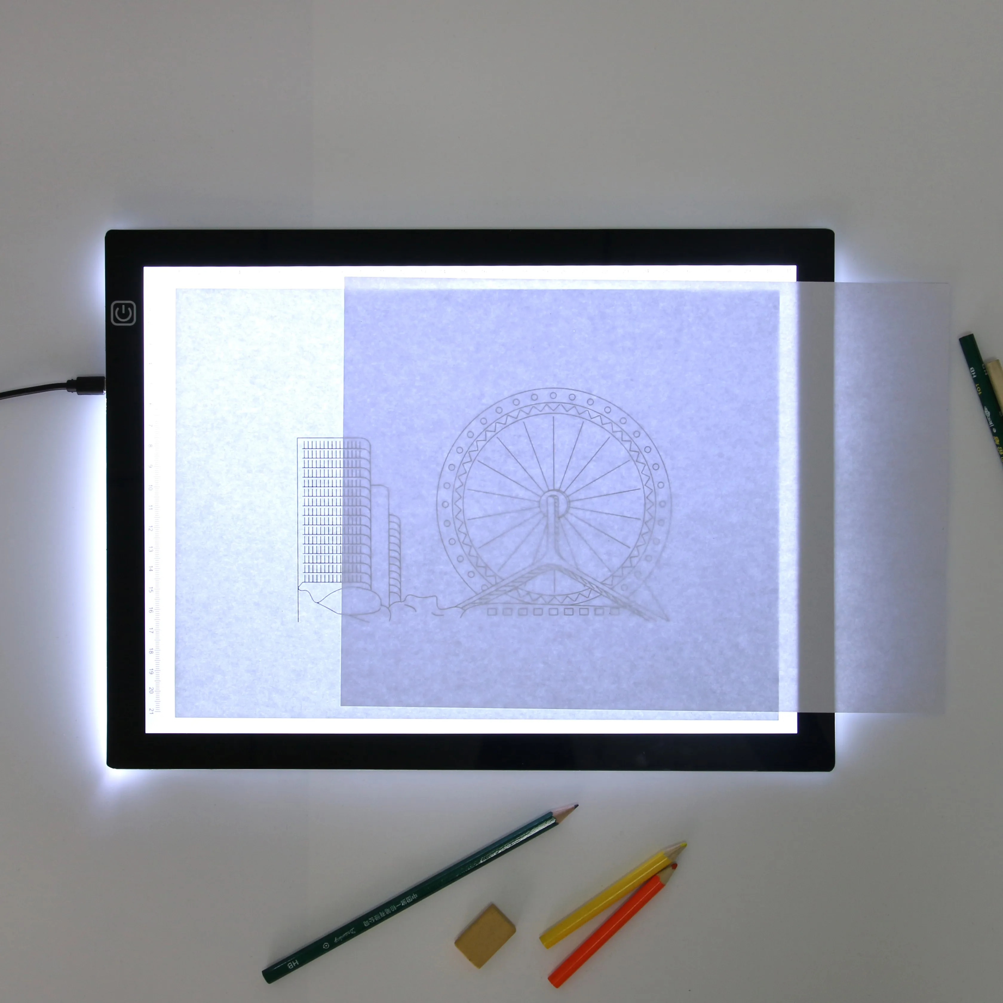 Led Artist Stencil Board Tattoo Drawing Tracing A4 Led Light Pad ...