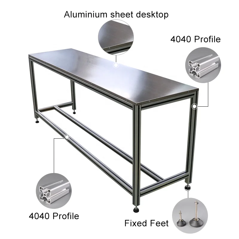 Industrial Aluminium Workbench Assembly Line Production Line Working ...
