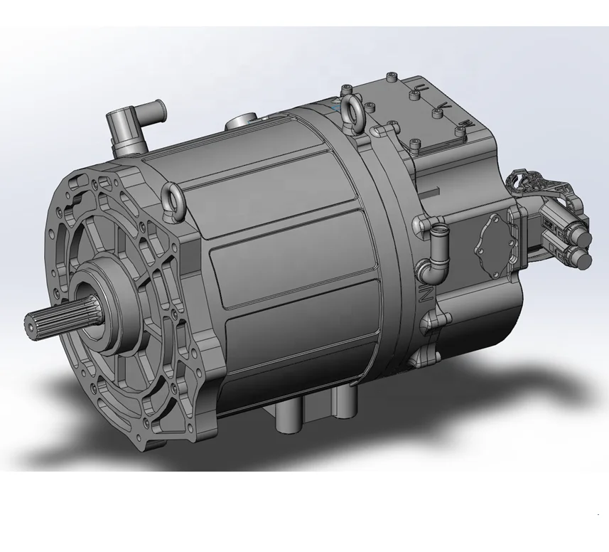 Rated 60KW peak power 120KW 350VDC 2 in 1 water-cooled permanent magnet ...