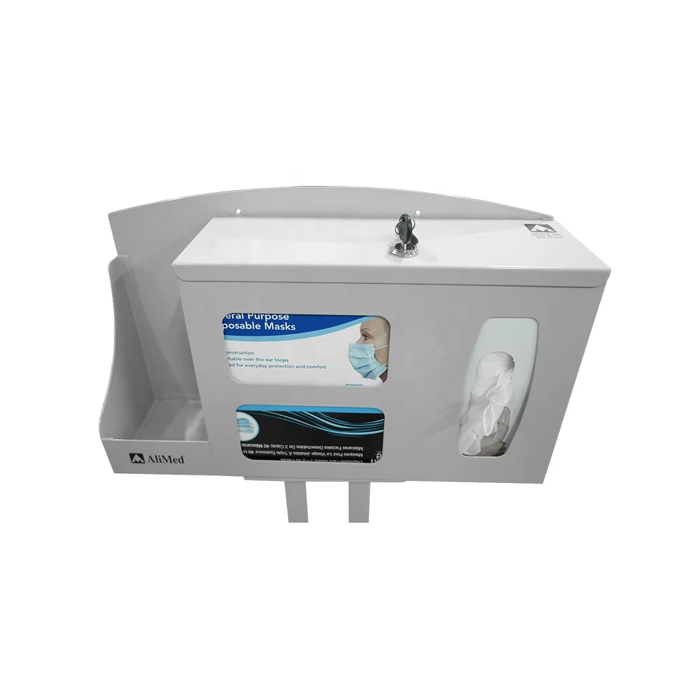 Free Standing Mask Glove Hand Sanitizer Dispenser Metal Multifunctional ...