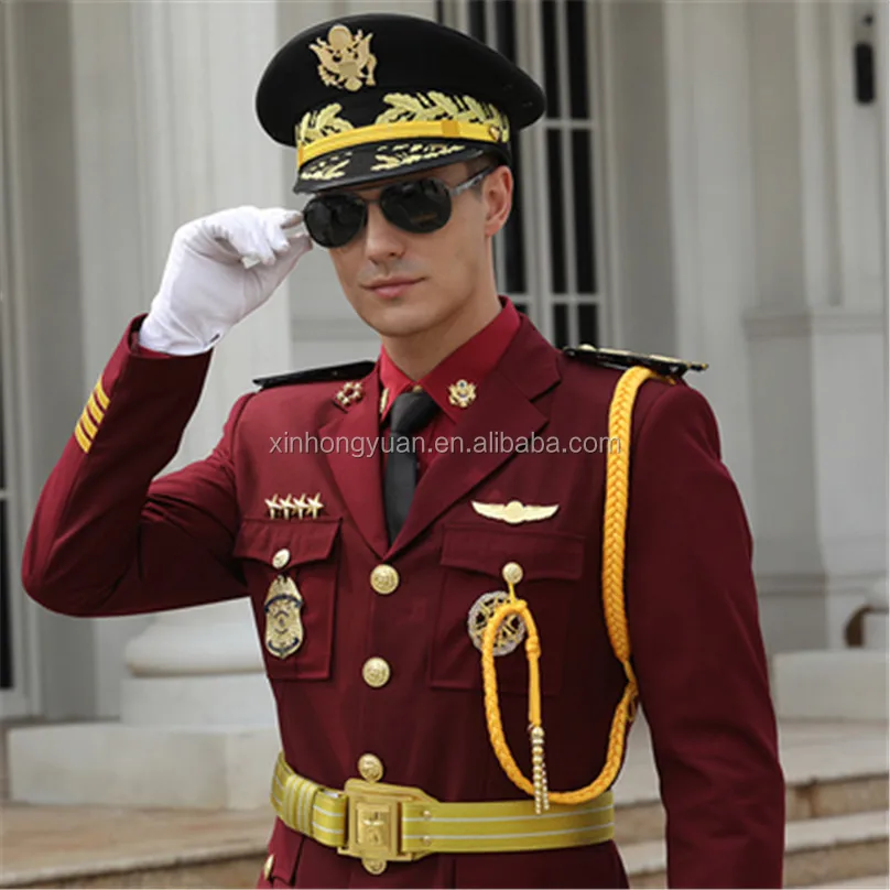Burgundy Uniform Wine Red Coat Noble Security Uniform