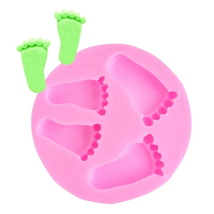 Mini Baby Feet Chocolate Cake Decorating Tools Diy Baking Fondant ...