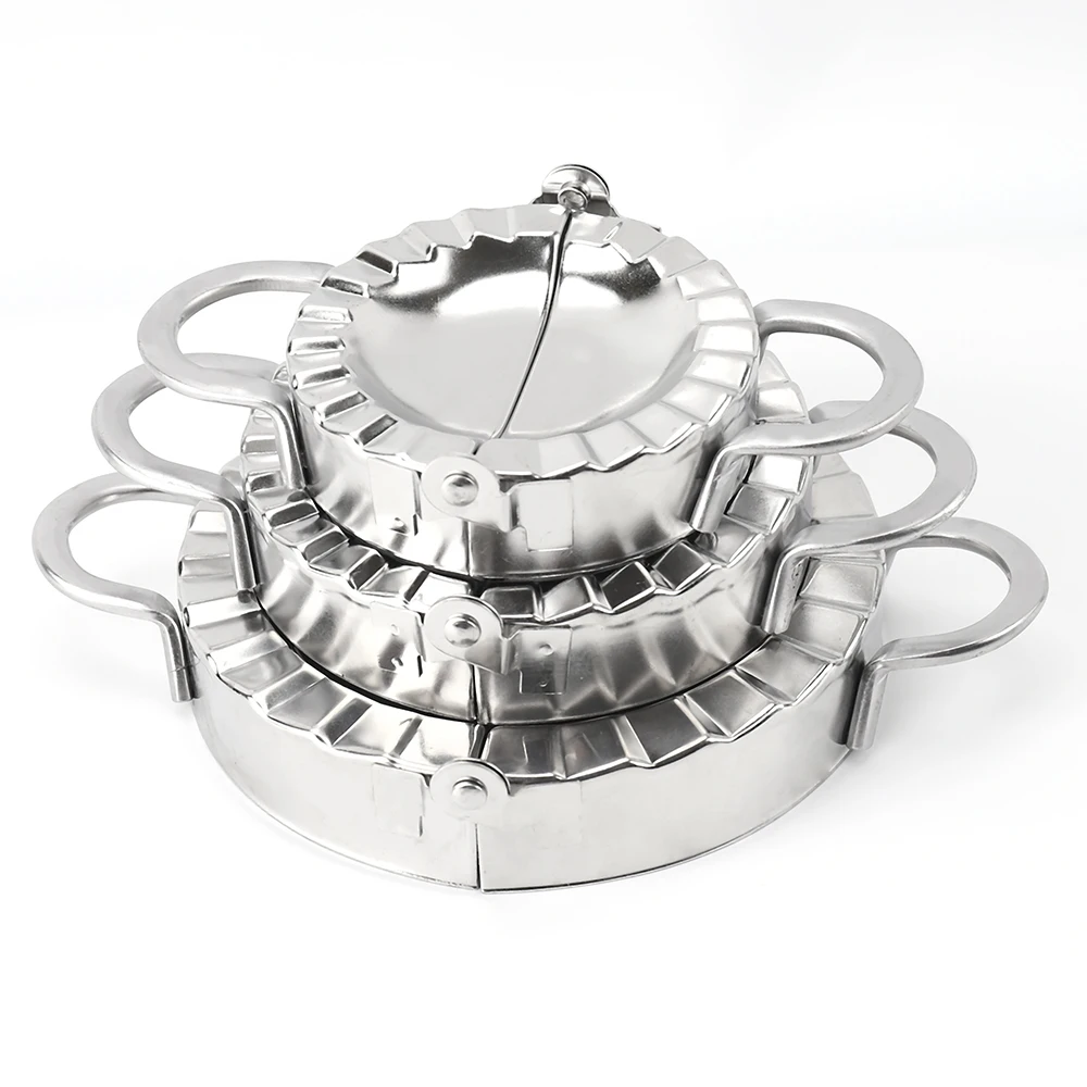 3 Pcs Stainless Steel Dumpling Maker Set - Manual Empanada Press