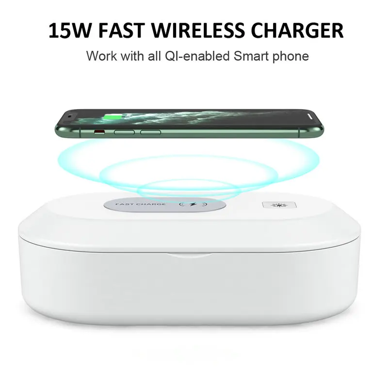 CaseMe Portable UV Sterilizer Box & Wireless Charger for Phones - 15W ...
