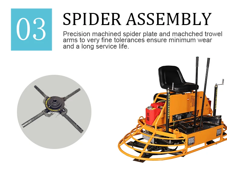 Helicopter Concrete Ride on Power Trowel High Efficiency Double Power ...