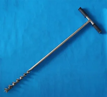 Stainless Steel Fence Post Hole Digger Screw Soil Sampler Sampling Soil ...