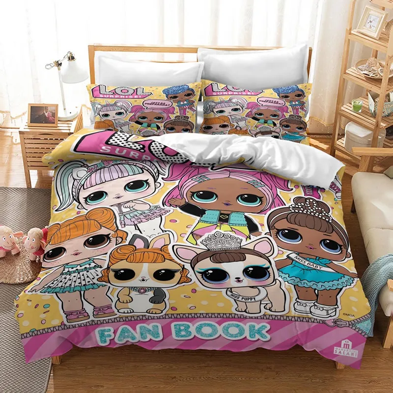 Unique Style Kids Microfiber 3d Printed Lol Bed Sheet Bedsheet Duvet ...