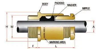 M100*2 Oversized A2 Unarmored Single Compression Cable Gland
