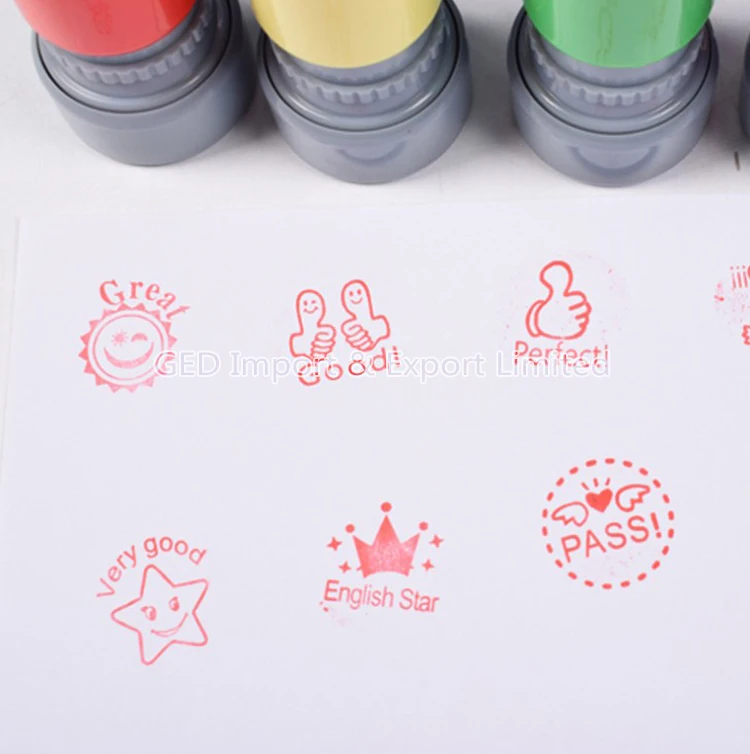 Round Flash Pre-Inked Stamp - Customized for Office & School