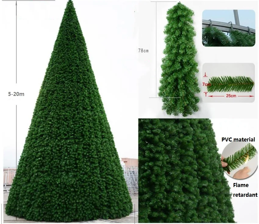 20ft 30ft Giant Pvc High Quality Metal Frame Christmas Tree For Outdoor ...