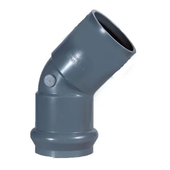 Pvc Rubber Joint Fittings Pn10 45 Deg Elbow (f/s) For Water Supply ...