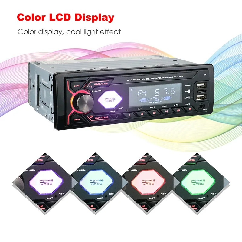 New Color Lcd Display 1din Aux Input Car Mp3 Player With 2usb Port Fm ...
