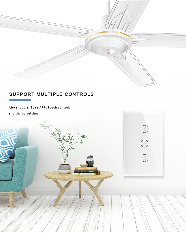 Tuya Smart Life Wifi Smart Ceiling Fan Switch App Remote Timer And ...