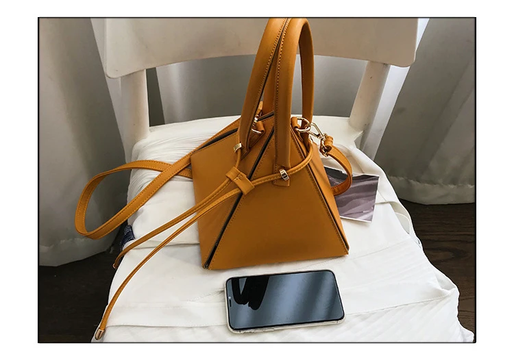 2020 Designer Leather Handbag Mini Triangle Women Clutch Purse Hand Bag ...