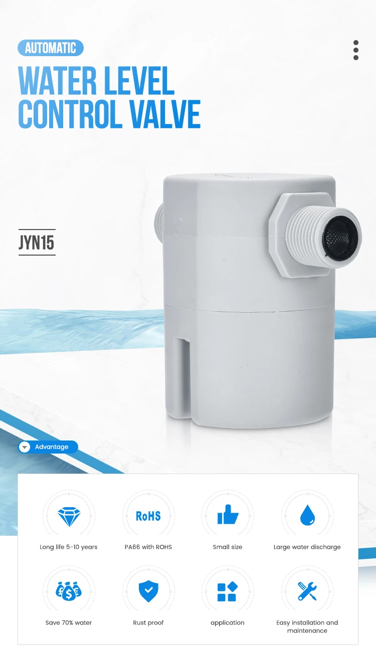 Factory Plastic Water Tank Control Valve with Float Hydraulic Power OEM ...