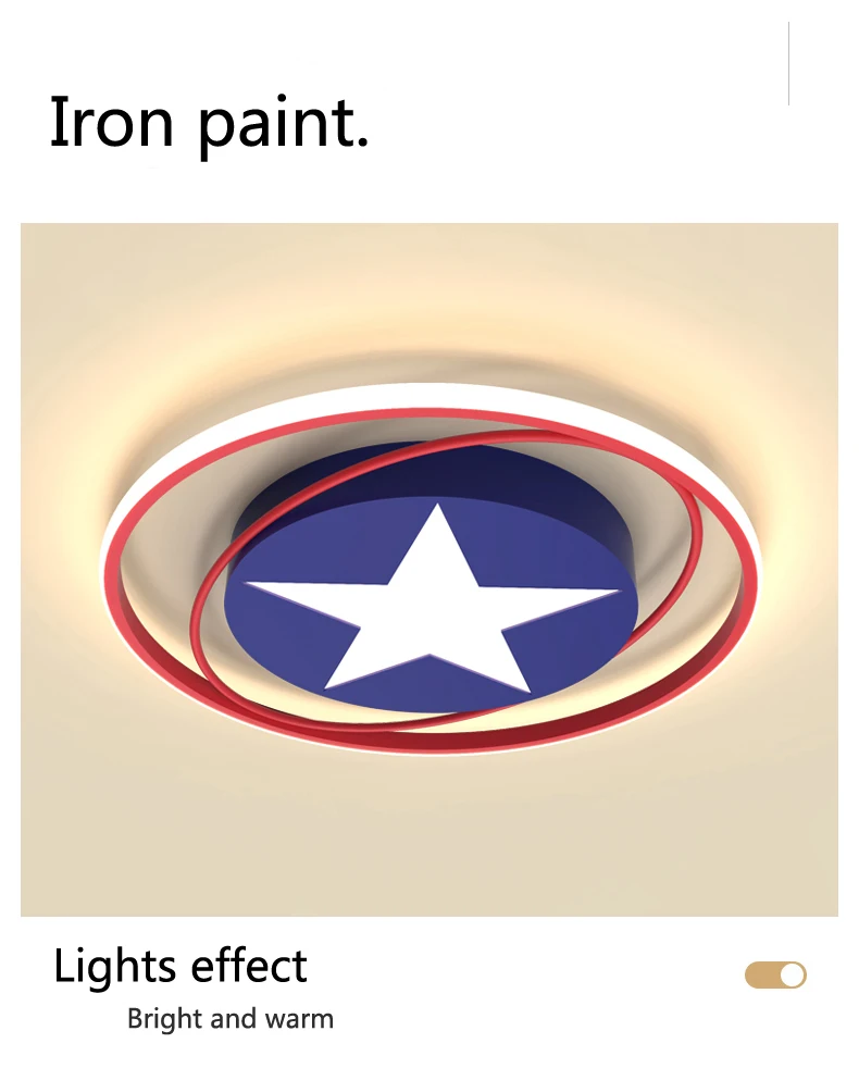Captain America LED Ceiling Light - 50000 Hours Lifespan