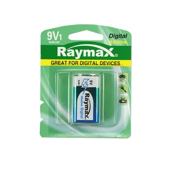 Raymax 9v 6lr61 Super Alkaline Dry Battery With Rohs Sgs Iec Msds For ...