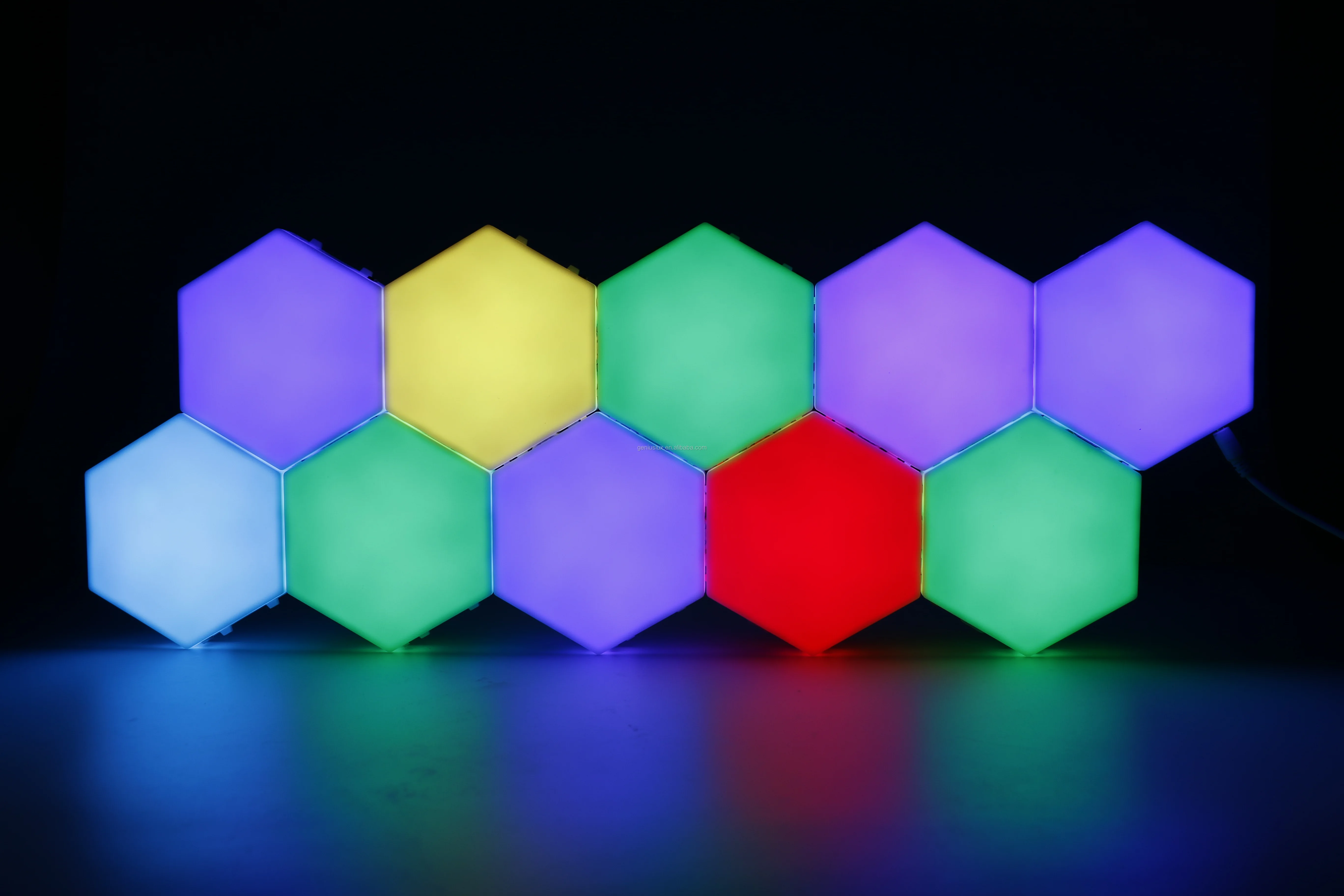 Diy Modular Assemble Splicing Modern Wall Lamps Rgb Honeycomb Jiangmen ...