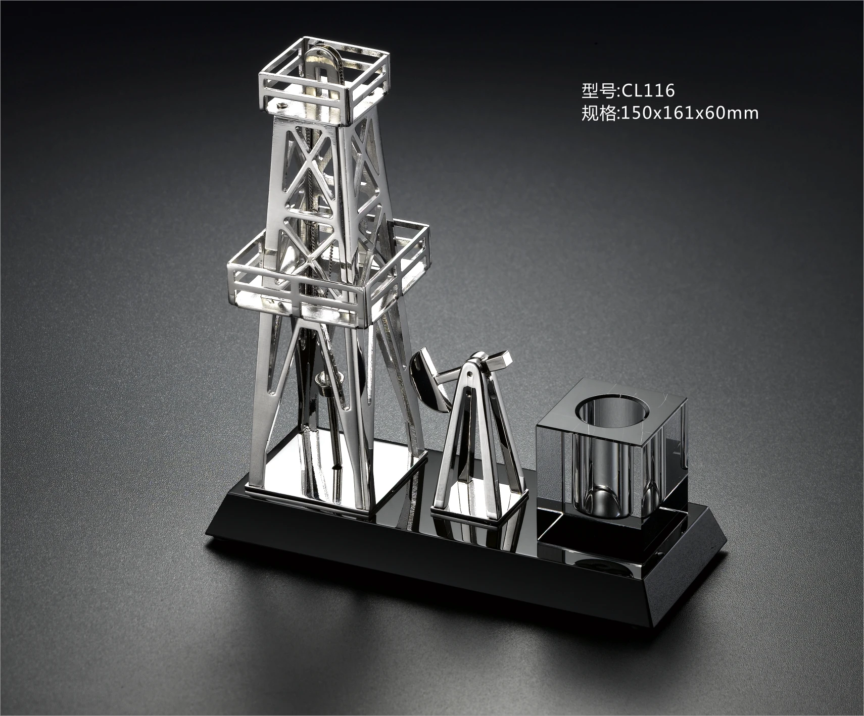 New Petroleum Equipment Gift With Oil Tank Crystal Oil Rig Model For ...