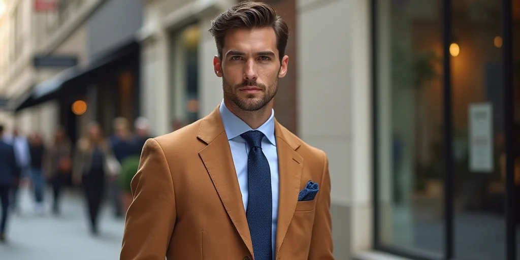 Tan Suit Blue Tie – Stylish 2025 Collection on Alibaba.com