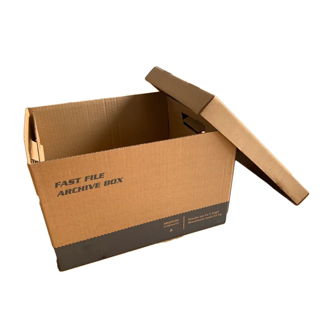 Hot Sale Archive Storage Paper Box Brown Kraft Paper Documents Packaging Carton Box - Buy ...