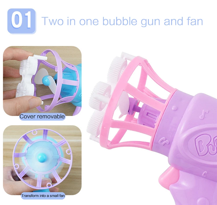 New Design Fan Bubble Gun Toy Shooter Blower Kids Bubble Machine Abs ...