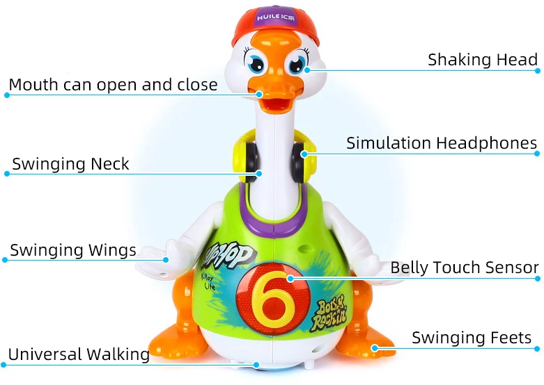 Hotsell Lovely Dancing Goose Toy For Kids Music Cartoon Plastic Cute ...
