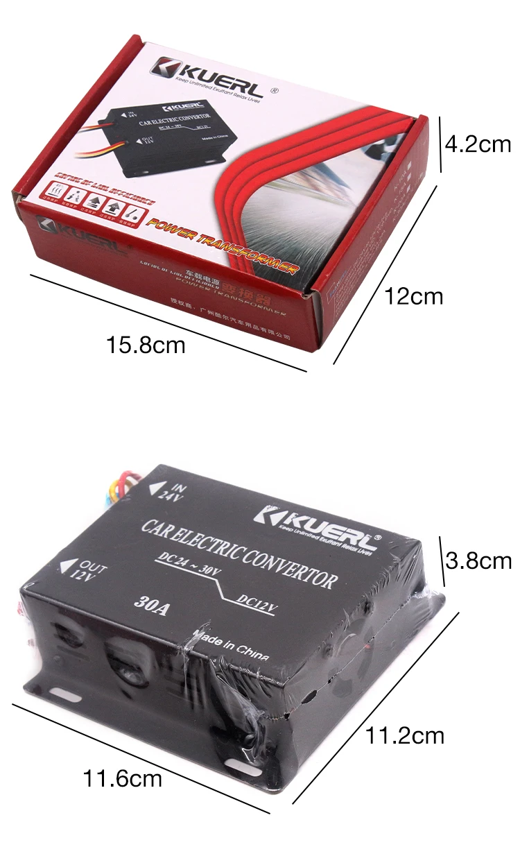 10A/15A/20A/30A 24v Dc to 12v Dc Converter - KUERL Power Transformer