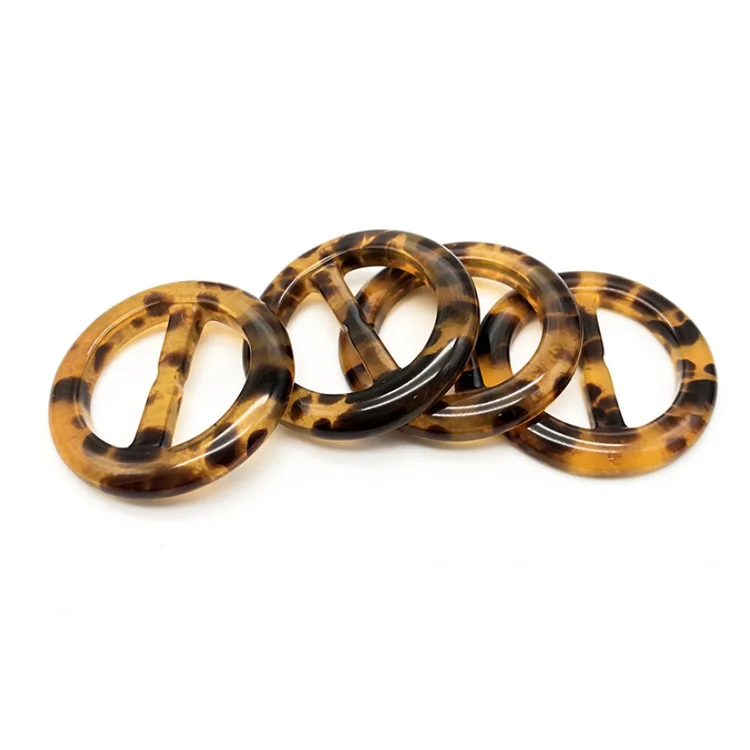 Wholesale Polished Resin Material Round Tortoise Shell Buckle For Belt ...