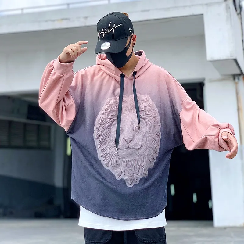 High Quality Embossed Design Hoodie Gradient 3d Printing Hoodie Custom ...