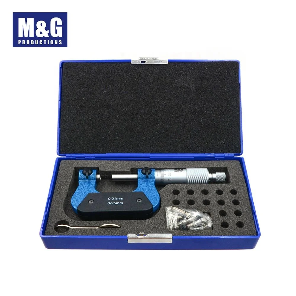 High Precision Screw Thread Micrometers Set With Interchangeable Anvils ...