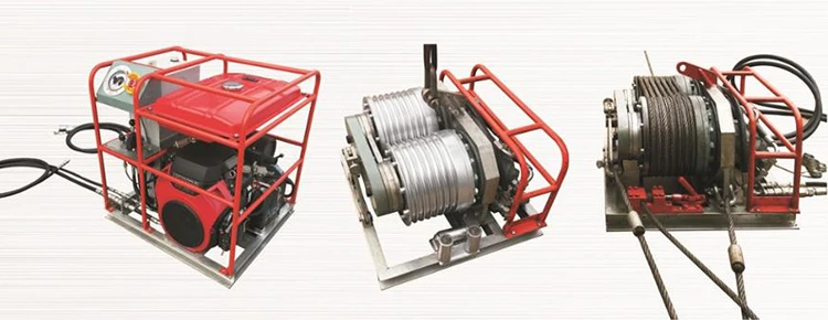 50kn Double Capstan Cable Pulling Machine for Hydraulic Winch