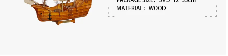 Columbus' Flag Ship Santa Maria Pinta Nina Wooden Sailboat Model ...