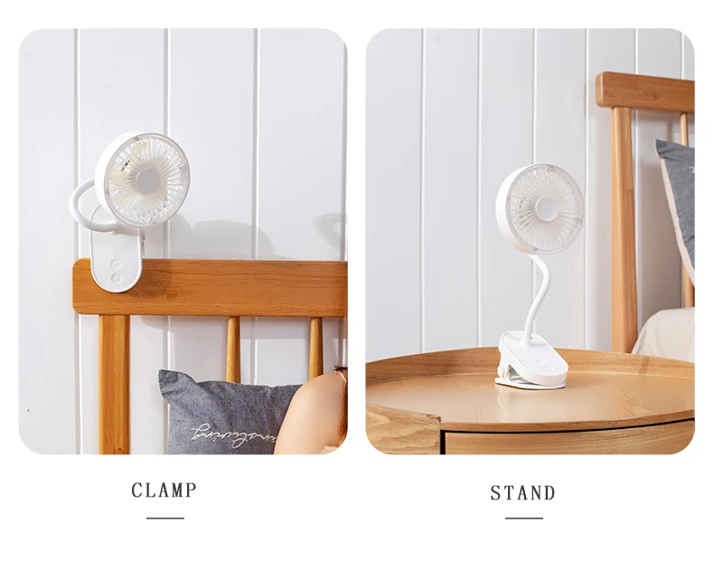 Top Supplier Oem Adjustable Mini Standing Clamp Fan With Light - Buy ...