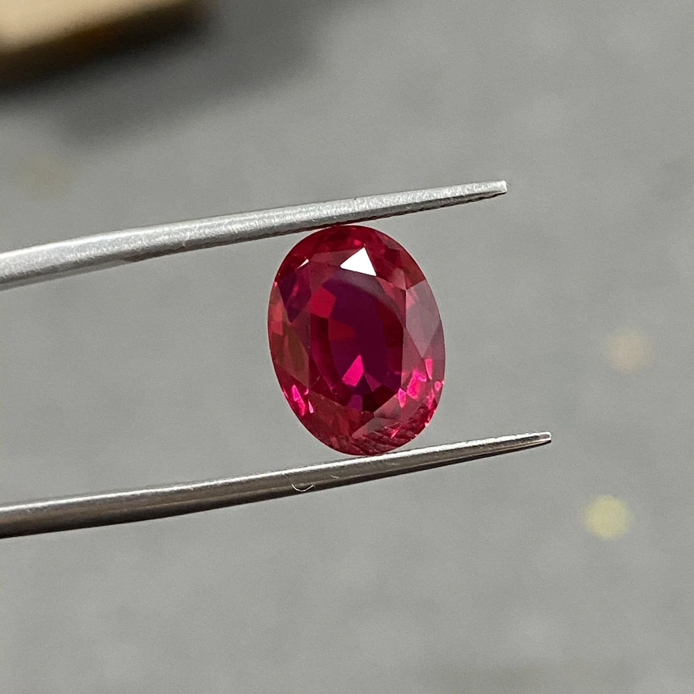 Synthetic Corundum Artificial Ruby Cabochon Gemstones
