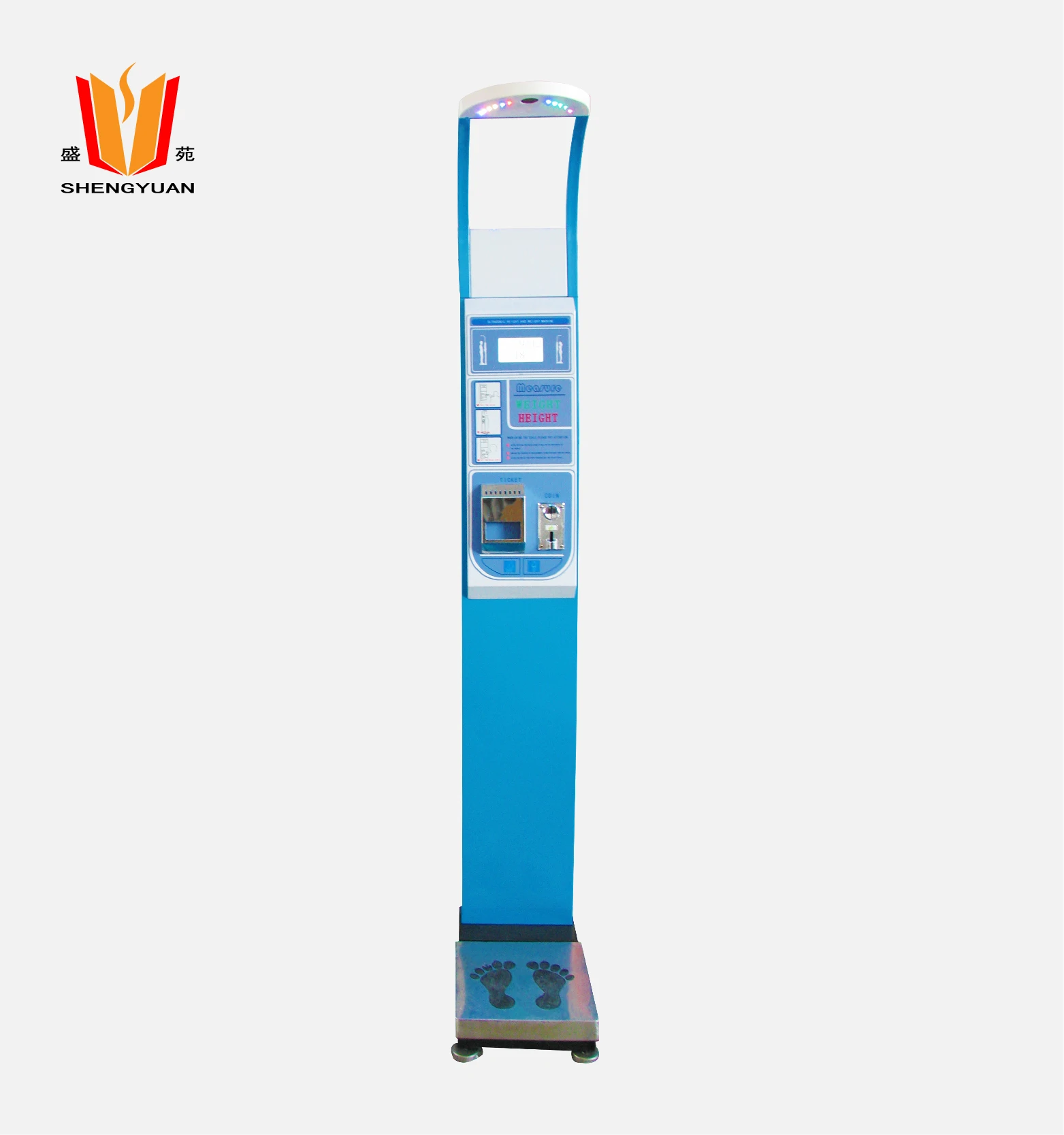 Coin Operated Ultrasonic Height Weight Machine Bmi Blood Pressure Body ...